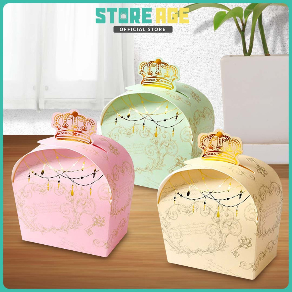 Store Age [50pcs] Candy Crown Gift Box | Goodies Gift Souvenir | Candy ...
