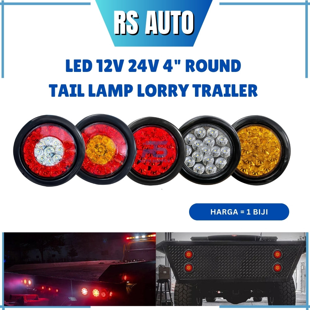 RS AUTO Led 12v 24v Lorry Trailer Tail Lamp Light Red White Yellow ...