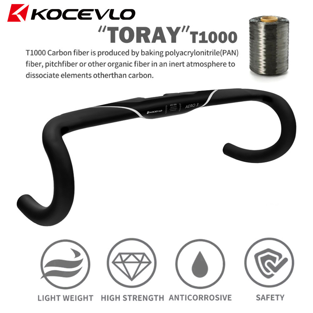 KOCEVLO Road Bike Carbon fiber handlebar internal routing bicycle Aero ...