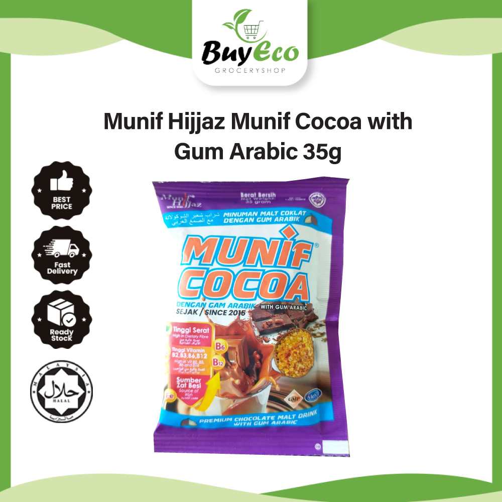 Munif Hijjaz Munif Cocoa with Gum Arabic 35g | Shopee Malaysia