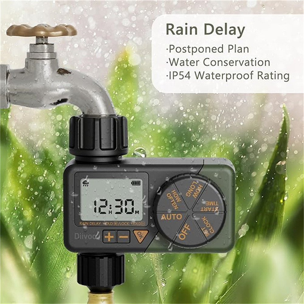 Diivoo Water Sprinkler Timer Digital Water Timer Controller Irrigation ...