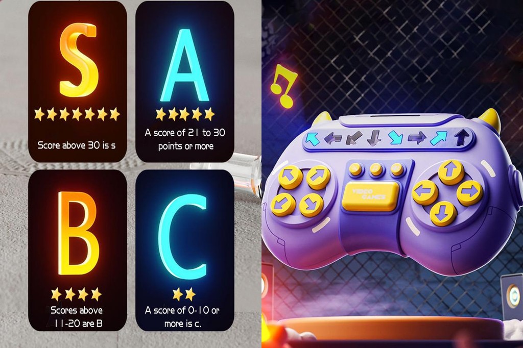 MO Portable Speed Boosting Game Portable Handheld Reaction Speed Training Game Console for Kids ...