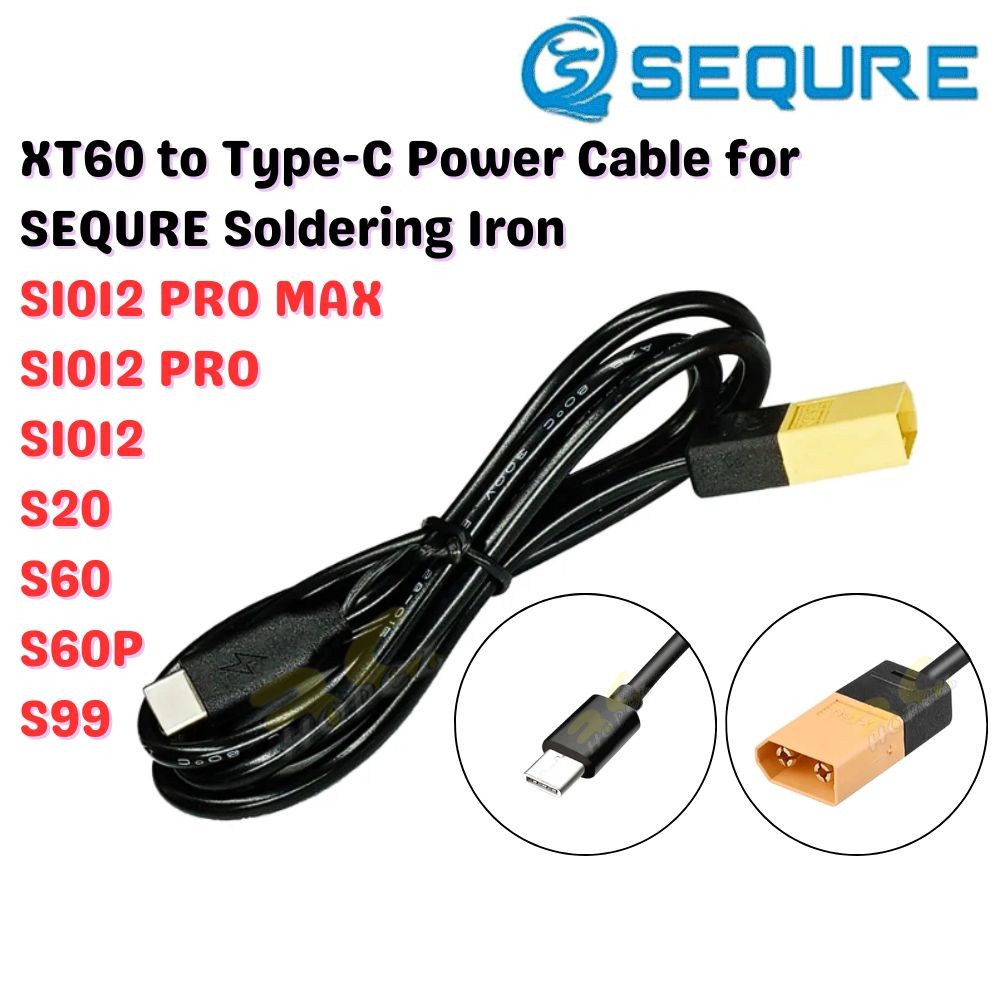 XT60 to Type-C Power Cable for SEQURE Soldering Iron S20/S60/S60P/S99 ...