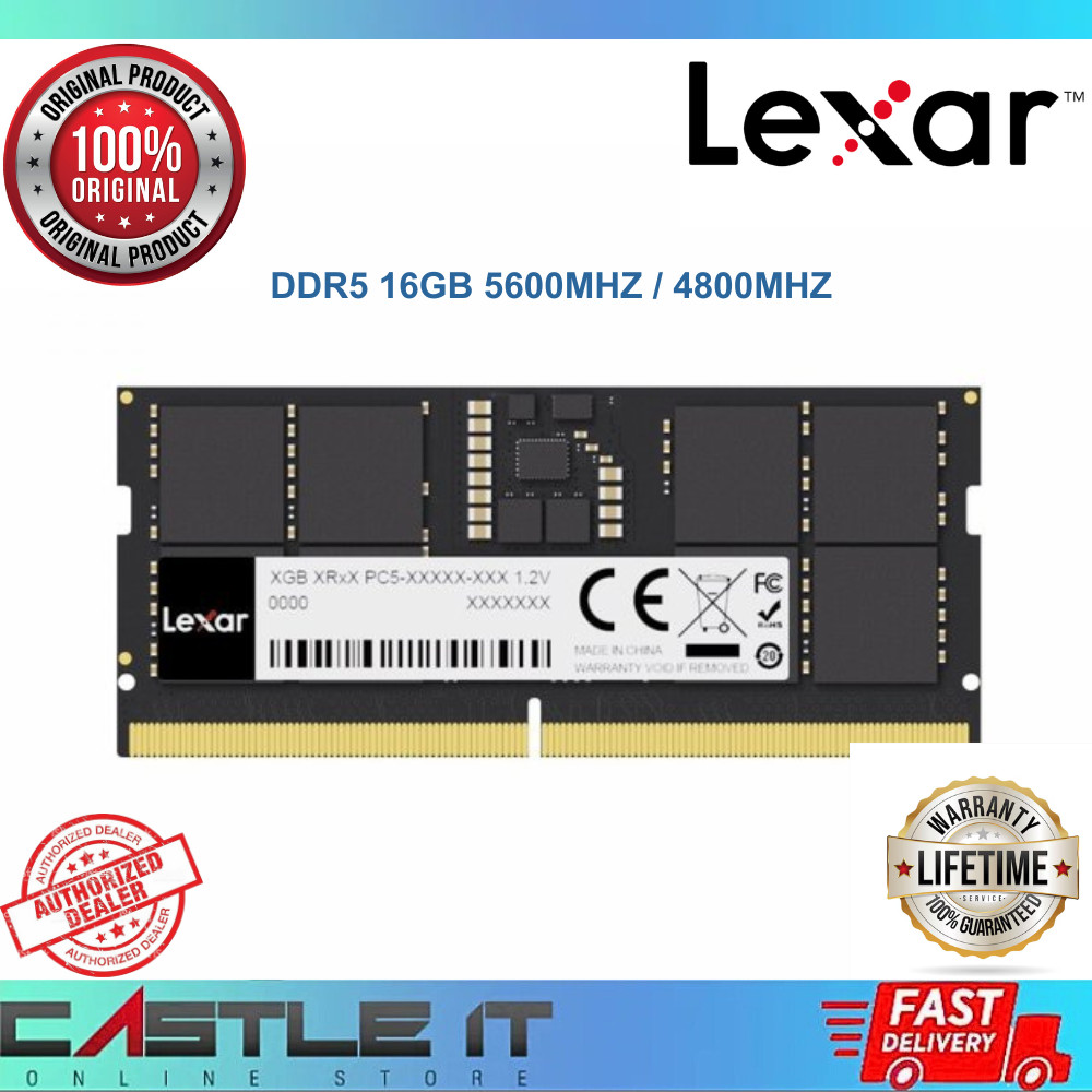 Lexar DDR5 16GB 5600MHZ / 4800MHZ / PC5600 / PC4800 - Value Series ...