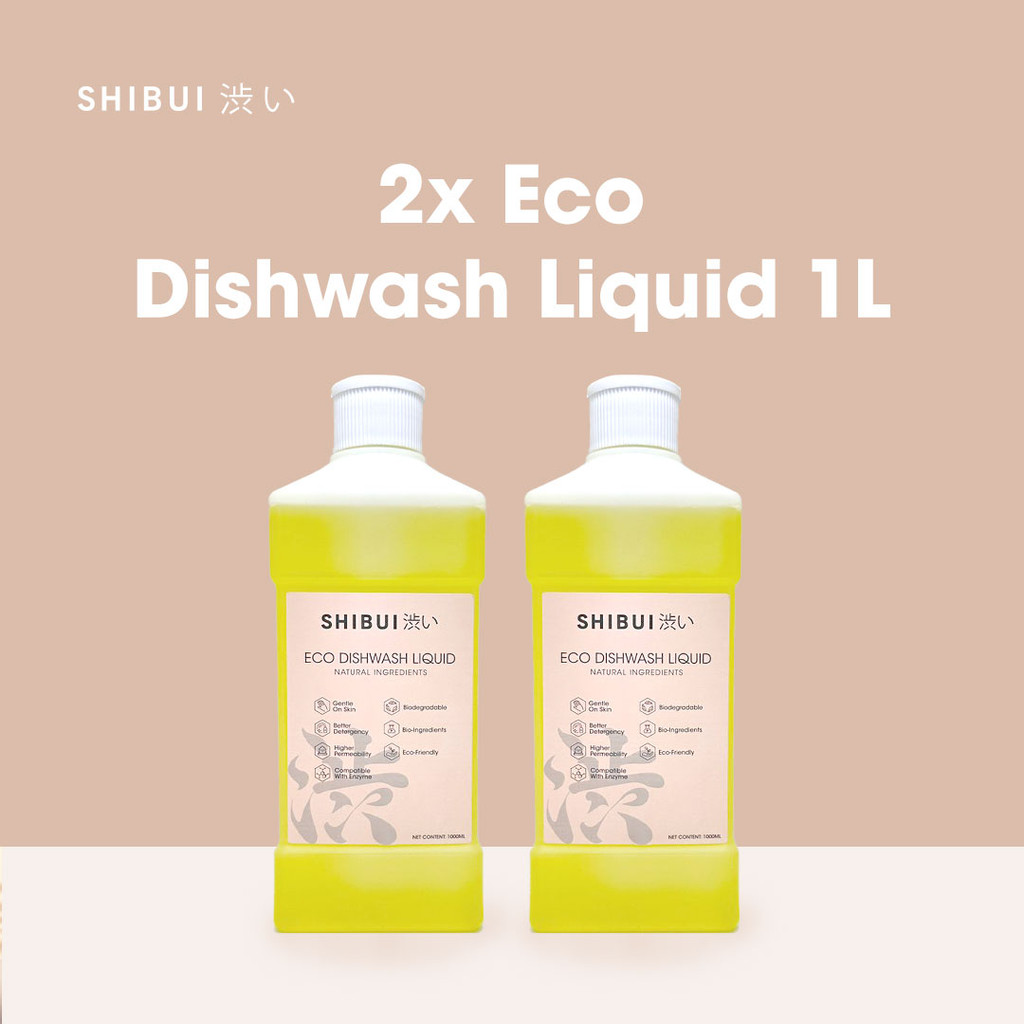 Shibui 2 x Eco Dish Washing Liquid Eco Friendly & Biodegradable (1L ...
