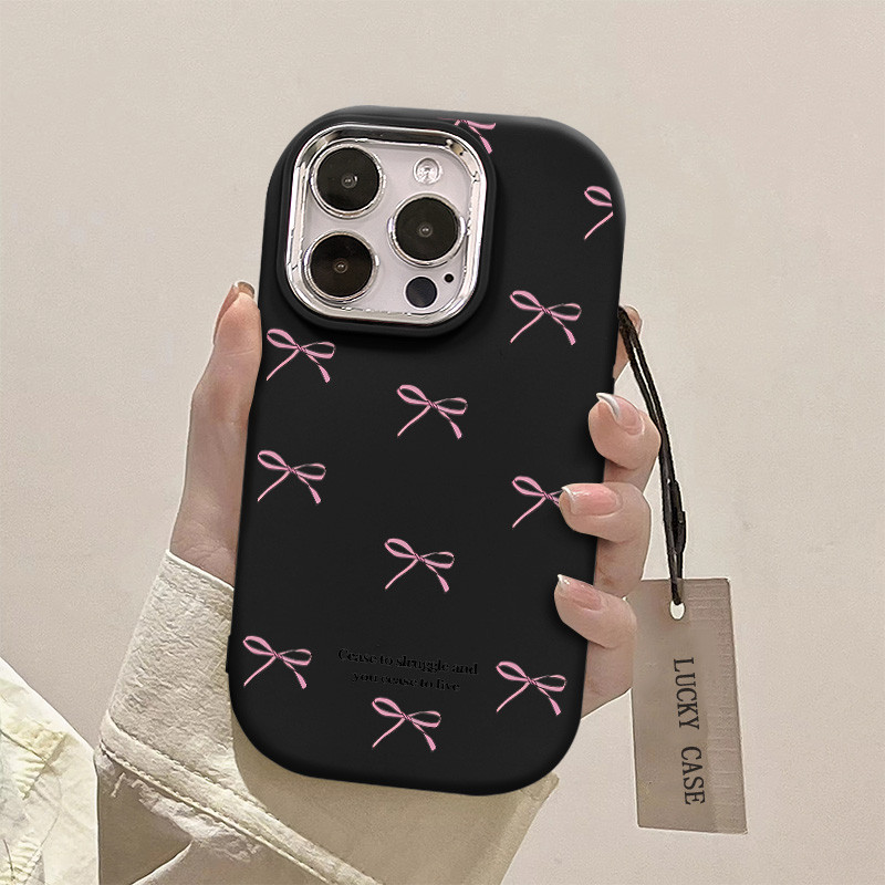 New Pink Bow Tie Phone Case Compatible for IPhone 15promax 13 16pro ...