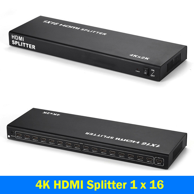 4K HDMI Splitter 1 in 16 out HDMI Video Distributor Multi-screen ...
