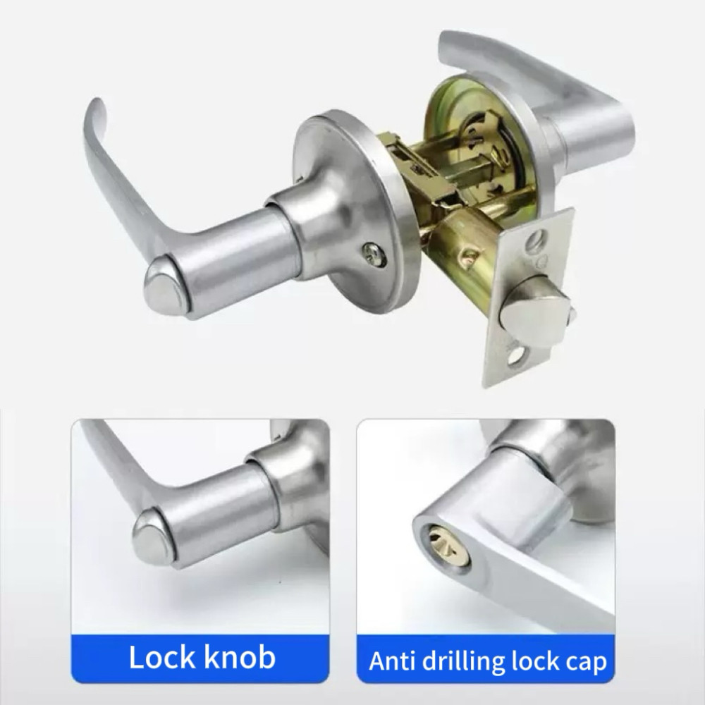 Door Lock Set Tombol Pintu Rumah Handle Lock Interior Bathroom Three ...