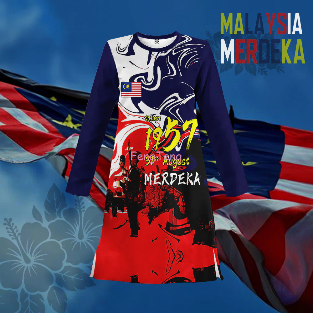 New Design Merdeka Muslim Clothes 68th Malaysia Independence Day Jersey ...