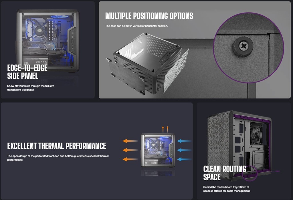 Cooler Master MasterBox Q300L V2 Black Micro-ATX Casing with Dust ...