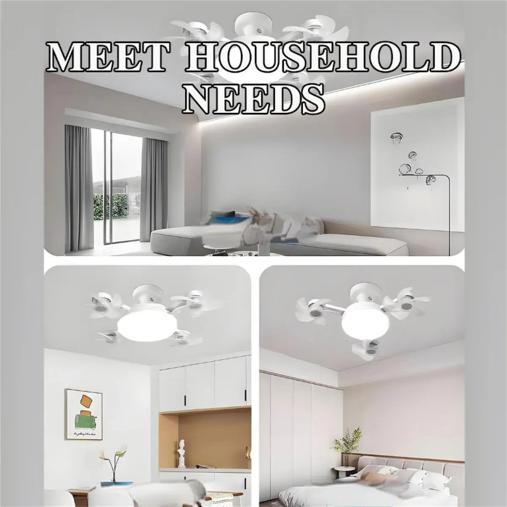 2 in 1 New Creative Remote Control ceiling fan with LED Light kipas ...