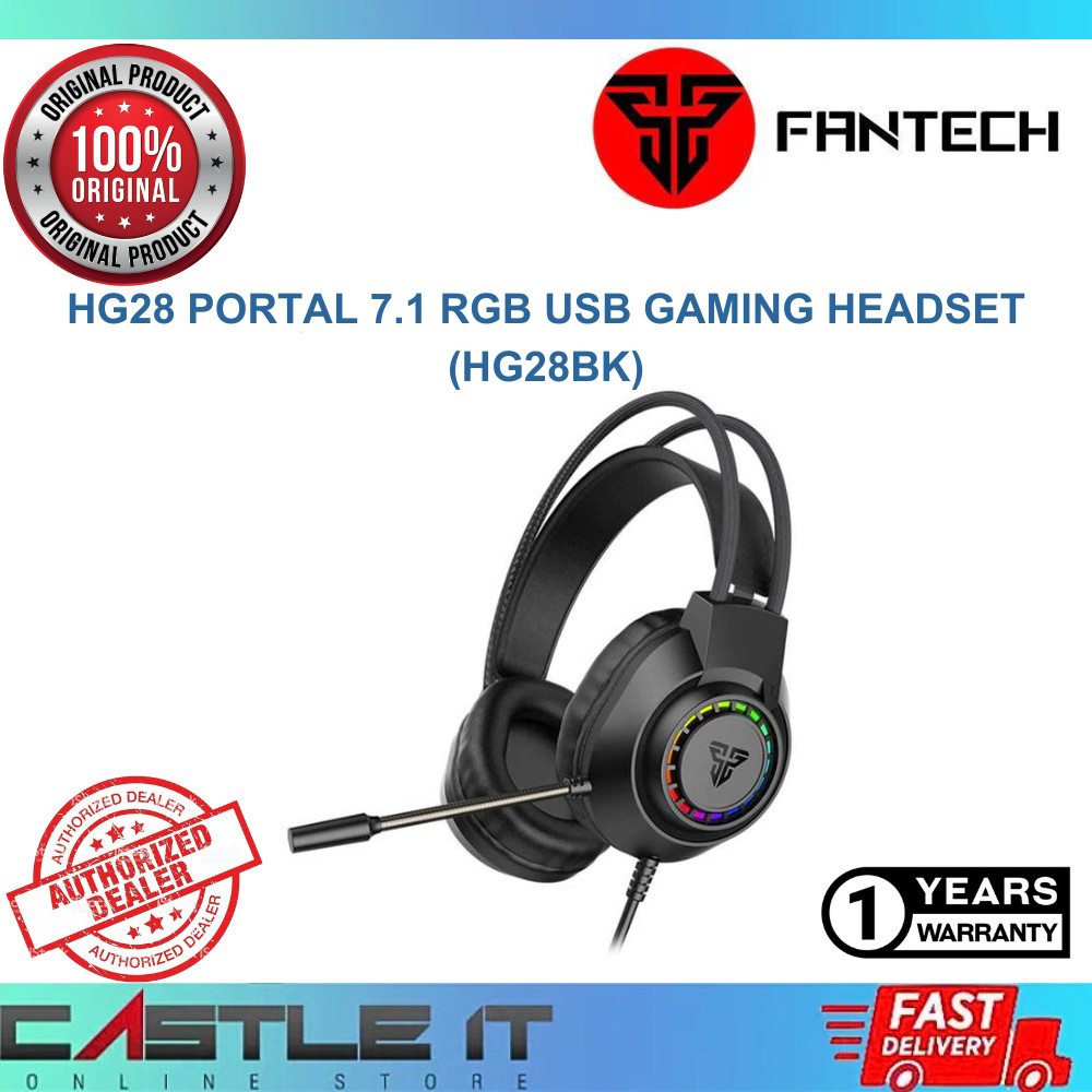 Fantech HG28 PORTAL 7.1 RGB USB Gaming Headset (HG28BK) | Shopee Malaysia