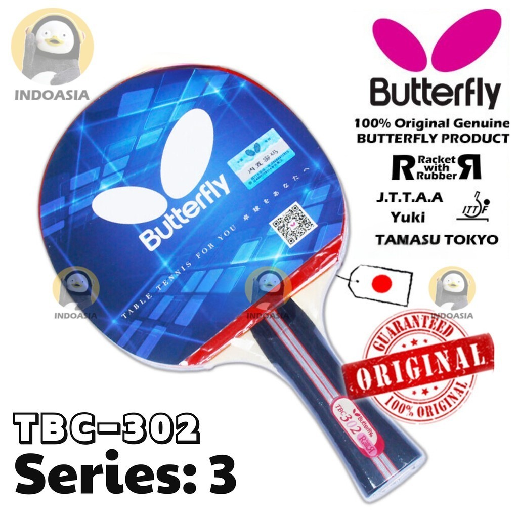 Butterfly Table Tennis Bat Ping Pong Bat Series 3 100% Original Genuine ...