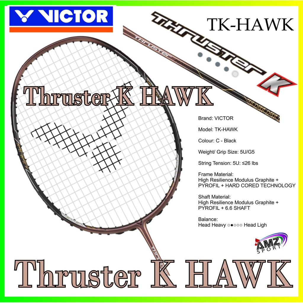 VICTOR (TK-HAWK) Thruster K HAWK Badminton Racket | Shopee Malaysia