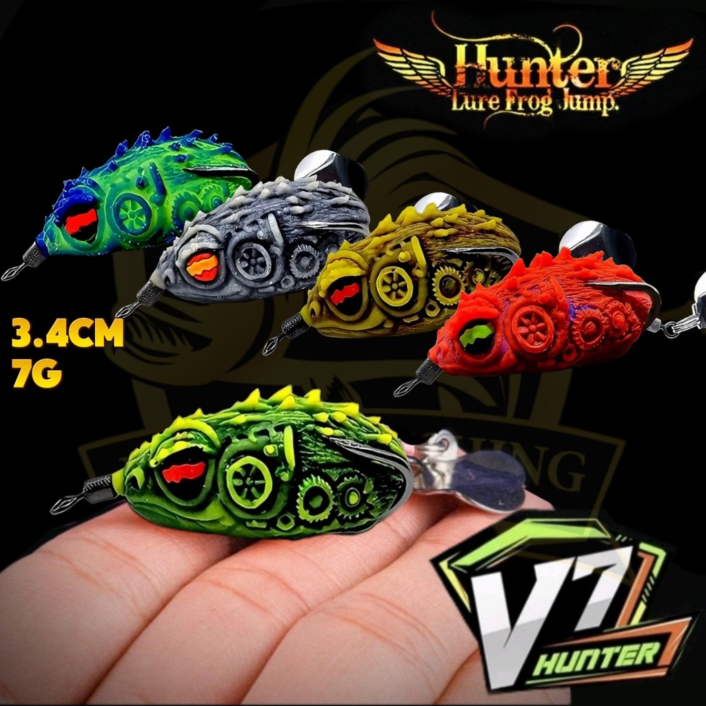 Umpan Katak Hunter V7 Soft Frog 3.4cm/7g Tiruan Getah Casting Thailand ...