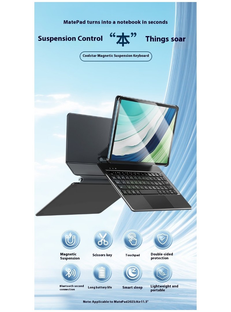 For Huawei Matepad 11.5S 11.5 Mate Pad Pro Matepad 11.5"S Stateful Magnetic Suspension Keyboard ...