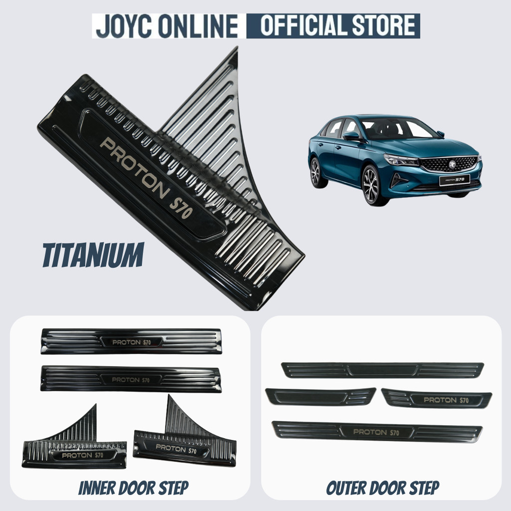 (CARBON / CHROME / TITANIUM ) PROTON S70 SIDE STEP SILL PLATE S-70 ANTI ...