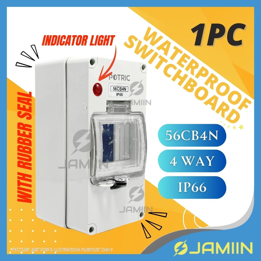 IP66 56CB4N 4 Way Switchboard Electrical MCB 4 Pole Waterproof Switch ...