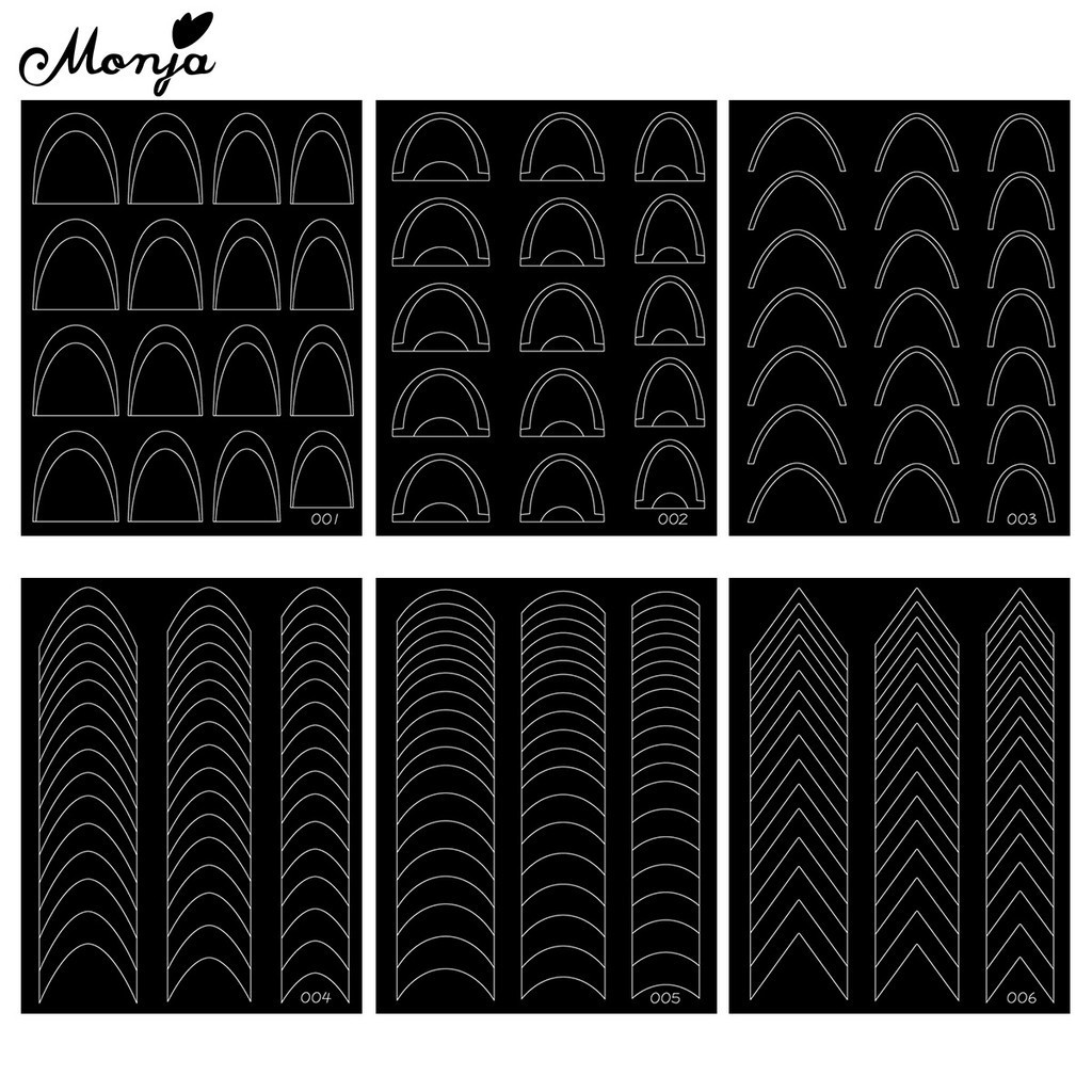 Monja French Edge Assist Stickers for Nail Enhancement DIY Nail ...