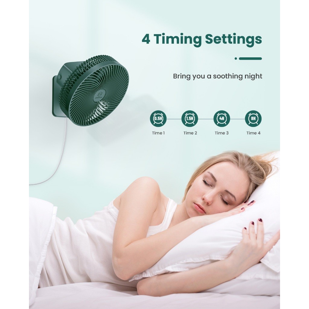 LEMOISTAR FW1 /FW2 8/10 Inch Small Wall Mounted Fan with Remote Control ...
