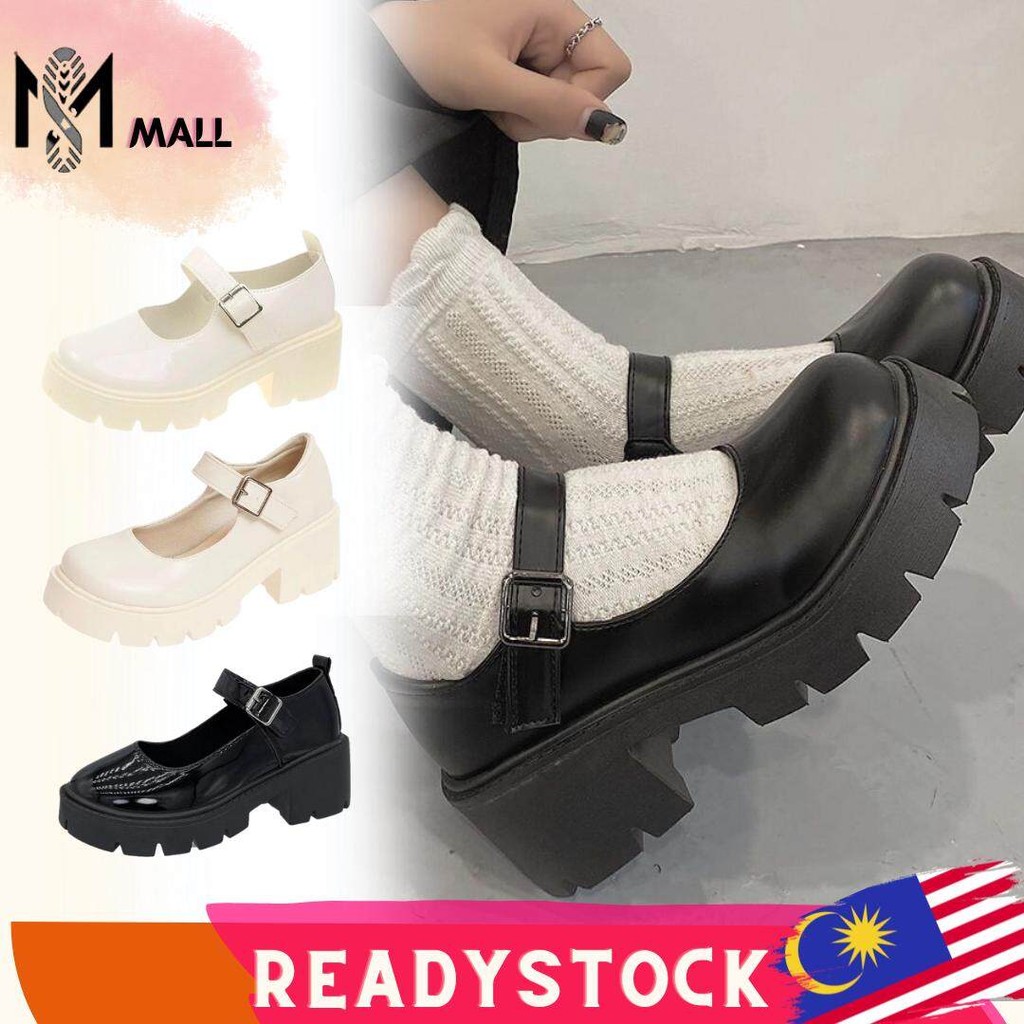 SM Glossy Matte Pearl White Mary Jane Boot Women's HighHeel Sandal ...