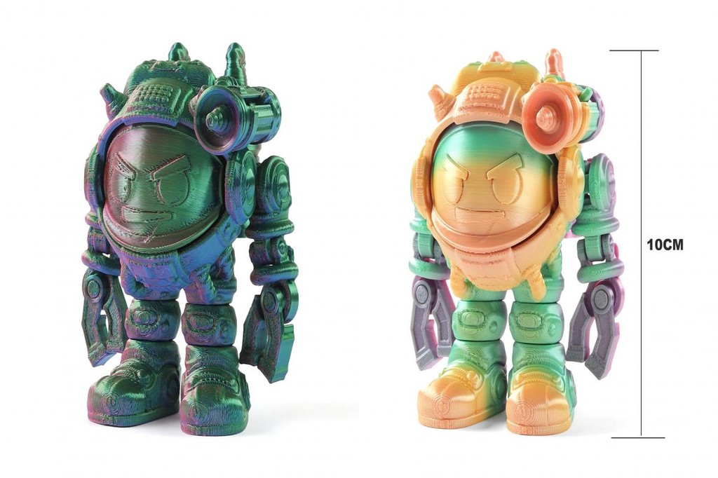 RAN Cartoon Astronaut Figure Mecha Astronaut Ornament Colorful 3d ...