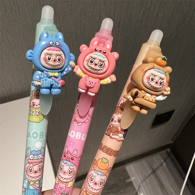 Kawaii Labubu Gel Pens 0.5mm Blue Pen Cartoon Pattern Student Blue ...