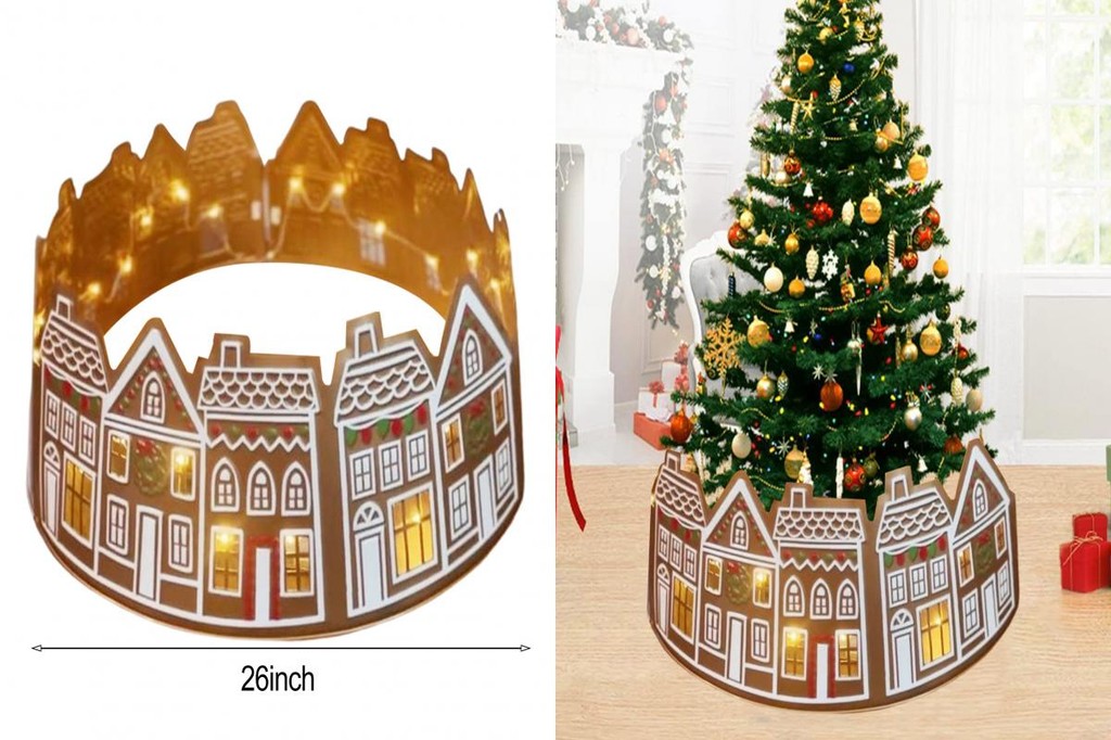 Button Battery Operated Tree Collar Battery-operated Christmas Tree ...