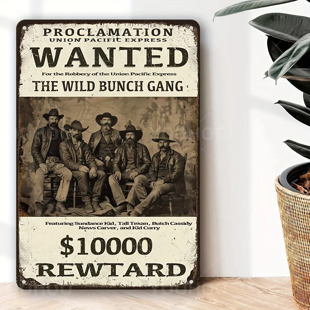 WESTERNWANTEDZ Wild West Wanted Poster Sign | Aluminum Cowboy Decor ...