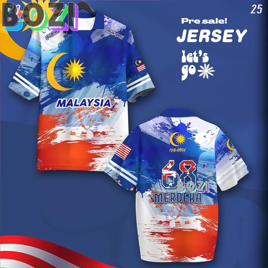 【Free Customized Name & Number】men's Football Jersey Baju Bunga Raya ...