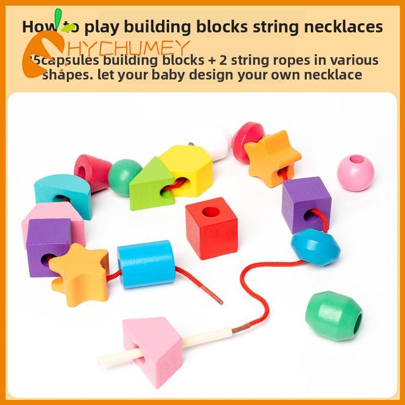 Educational Wooden Kids Blocks Set With Color Recognition And Shape ...