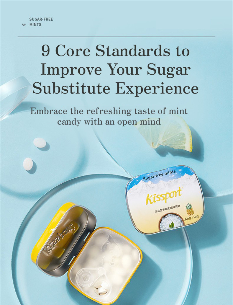 Sugar-free Three-in-One Mint Chewable Tablets Cooling Throat Tablet ...