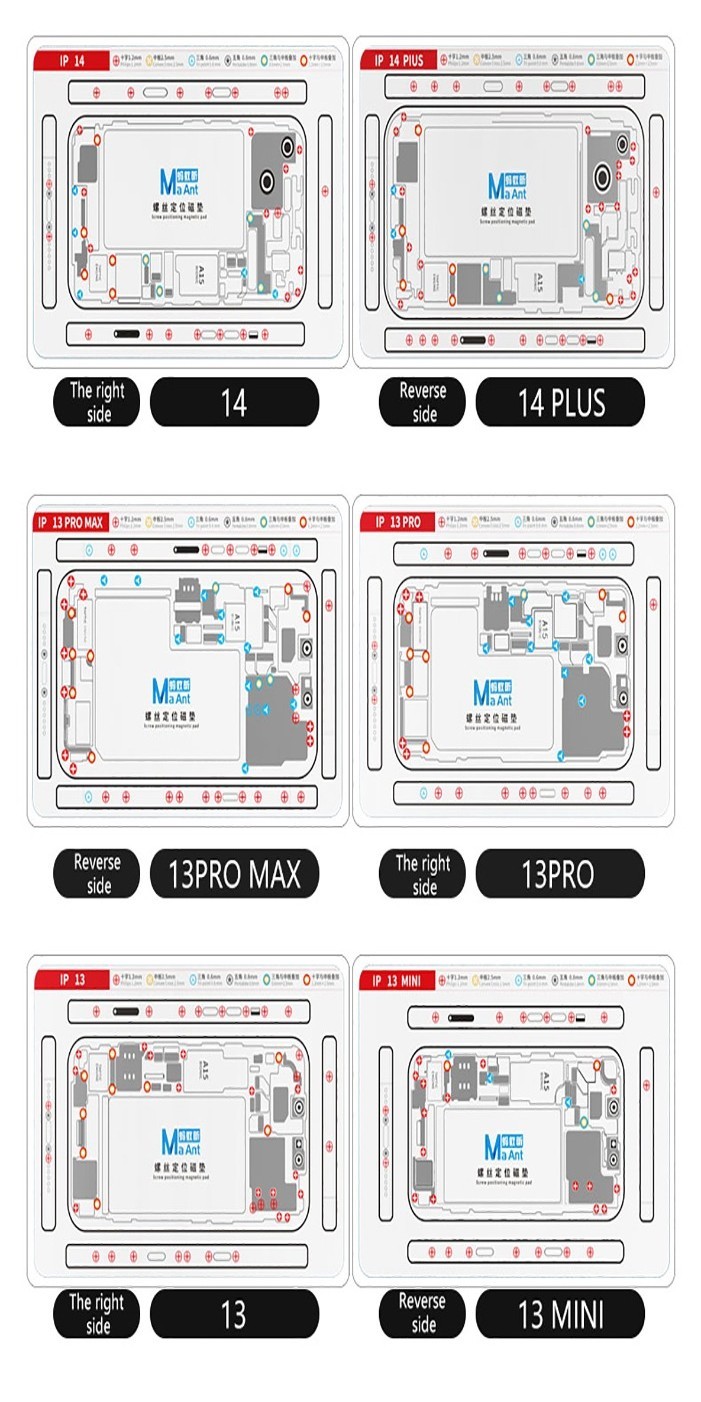 MaAnt screw positioning plus magnetic pad for iP X-15pro Max screw holder chart pad mobile phone ...