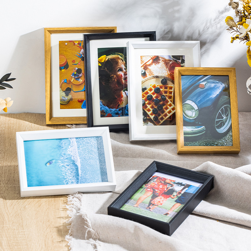 Deli Vusign Photo Frame Thick Oblique Frame Wall Stand Home Decor 4R 5R ...