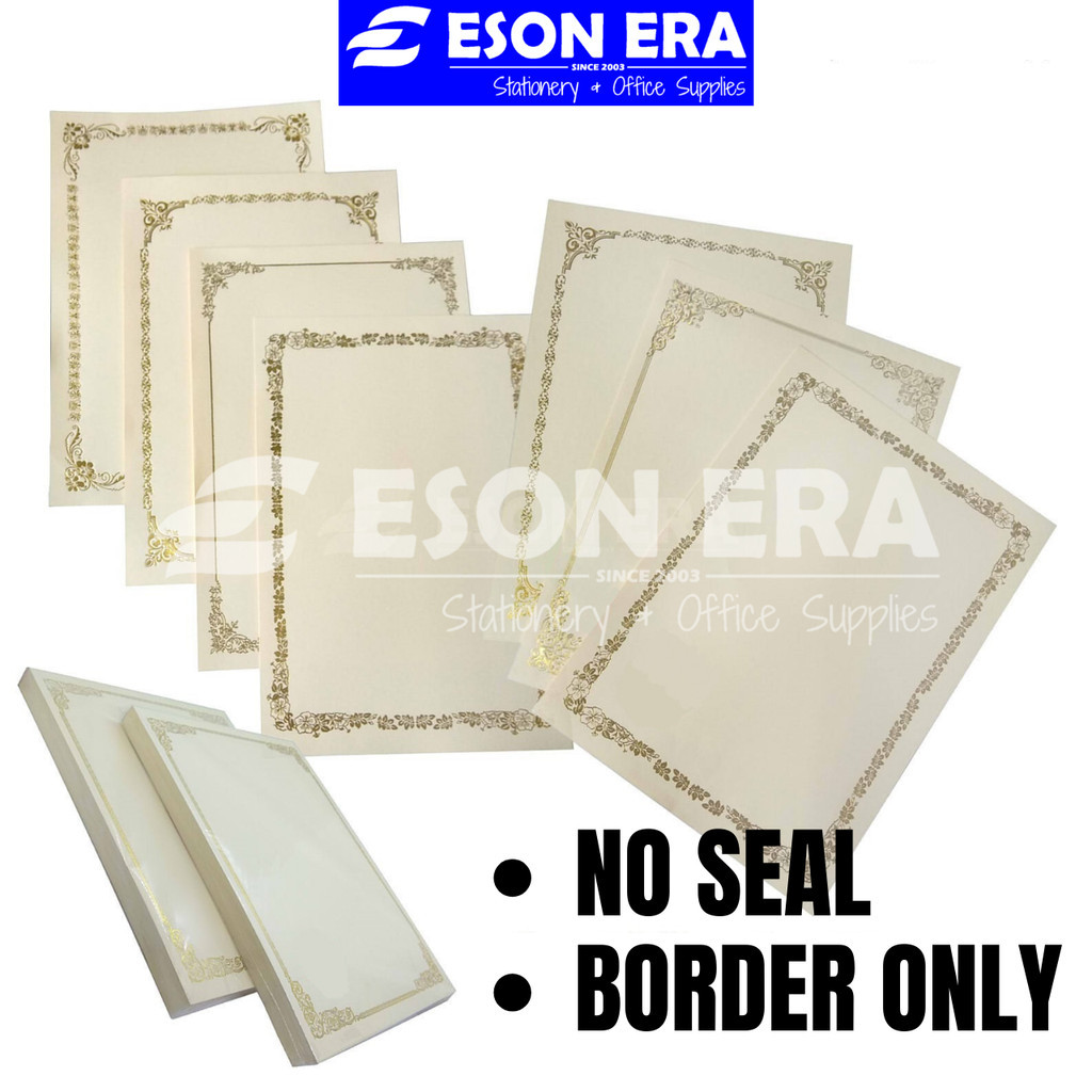 Certificate Paper Without Red Seal / Kertas Sijil (Blank) 100's/pack ...