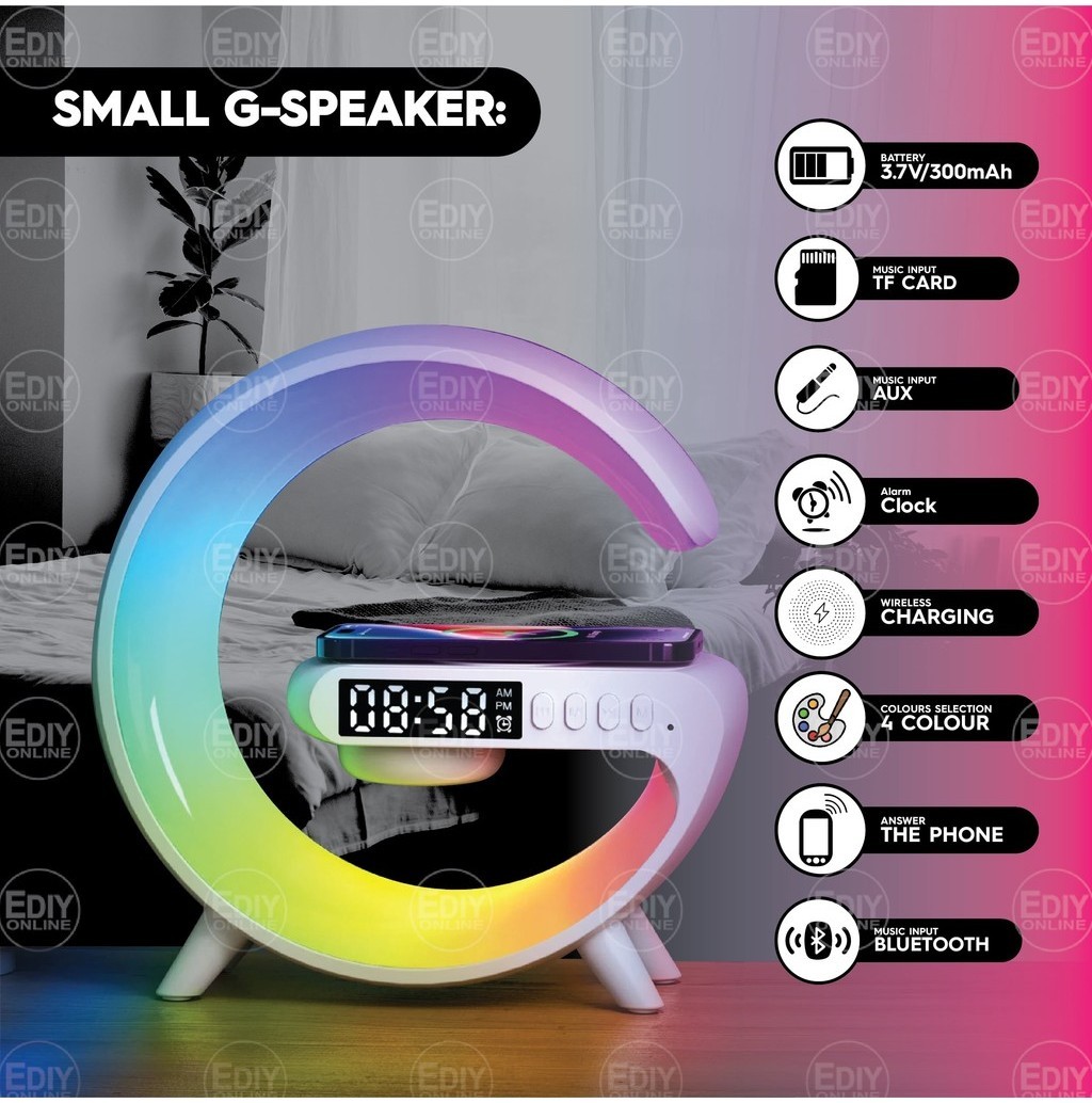 RGB BLUETOOTH SPEAKER WIRELESS CORDLESS PHONE CHARGER FM RADIO RGB ...