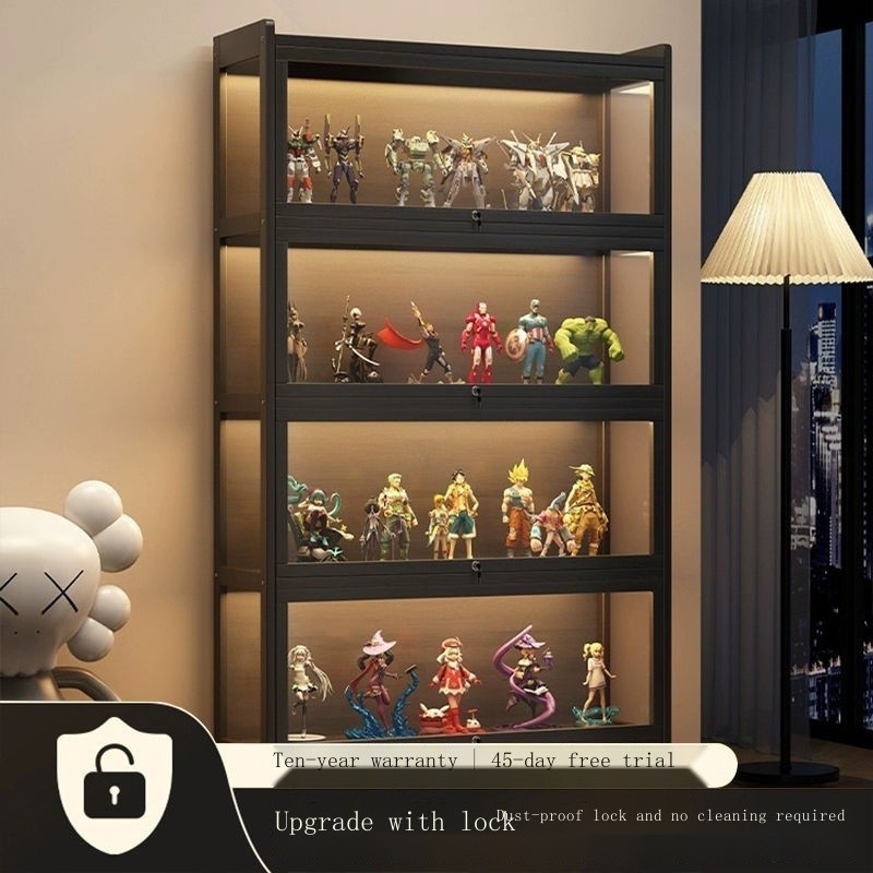 Lego Figure Display Cabinet With Lock Acrylic Display Rack Transparent ...