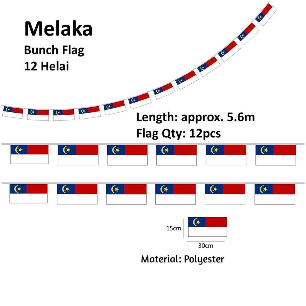 Malaysia Bunch Flag All States Bunch Flag Bendera Kecil Malaysia ...