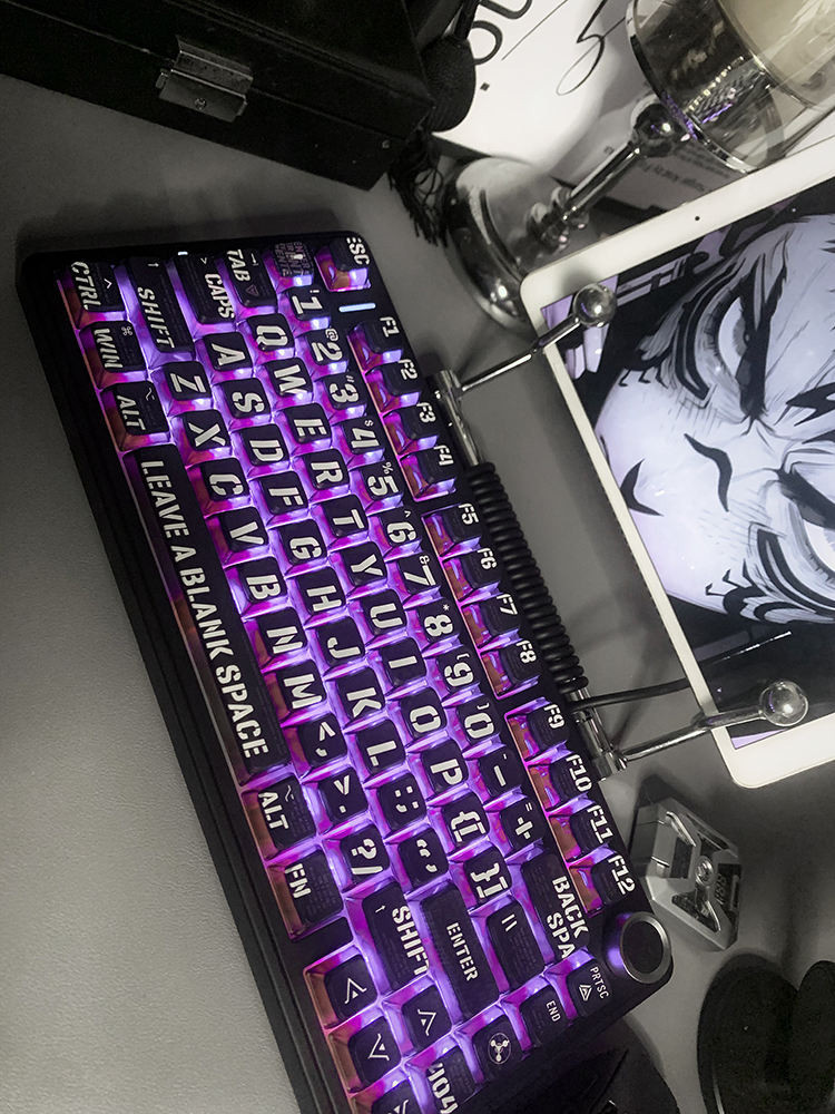 Spot Keycaps Sublimation Key Cerberus Black And White Keycaps PBT ...