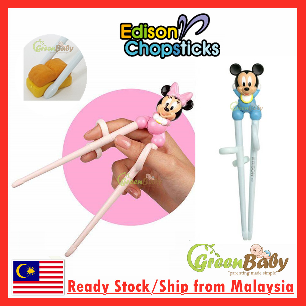 Edison Minnie Mouse and Mickey Mouse Learning Training Chopsticks ...
