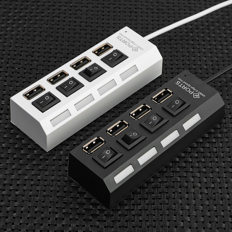 4 Ports High Speed USB 2.0 Hub - for PC, Laptop, Light String - Multi ...