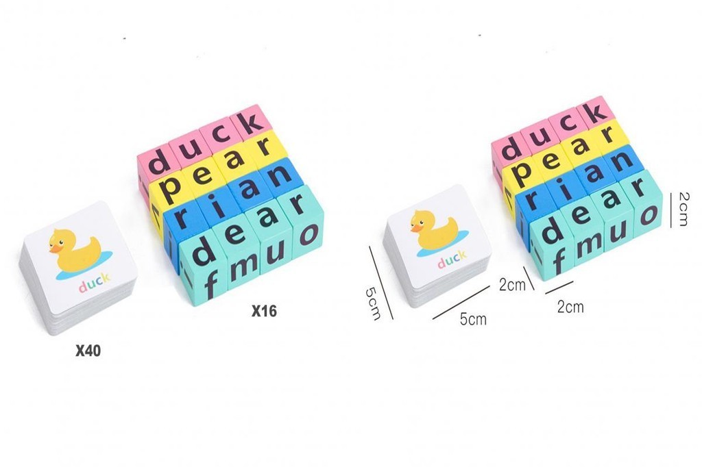 Socandy Early Learning Spelling Game Word Game Wooden Cvc Phonics Flash ...