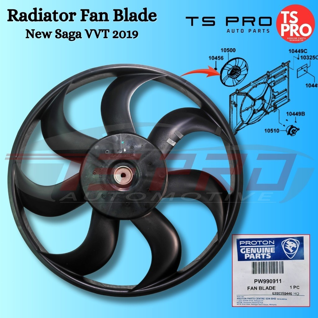 (APM Type)Proton New Saga VVT 2019year~ Genuine Radiator Fan Blade ...