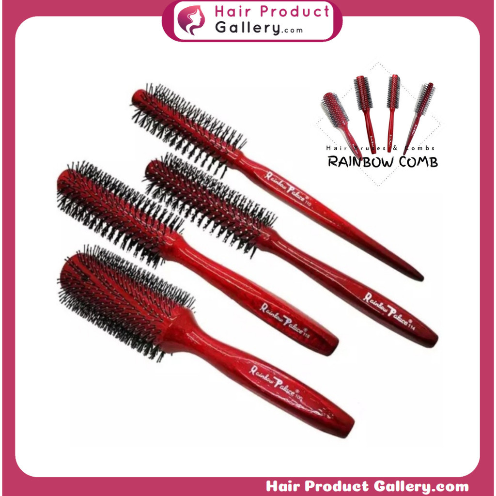 Rainbow Comb Hair Rolling Brush ( 100 / 118 / 114 / 110 ) | Shopee Malaysia