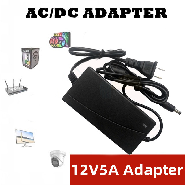 12V 5A AC DC CCTV Power Supply Adapter 12V Power Adaptor INPUT: AC100 ...