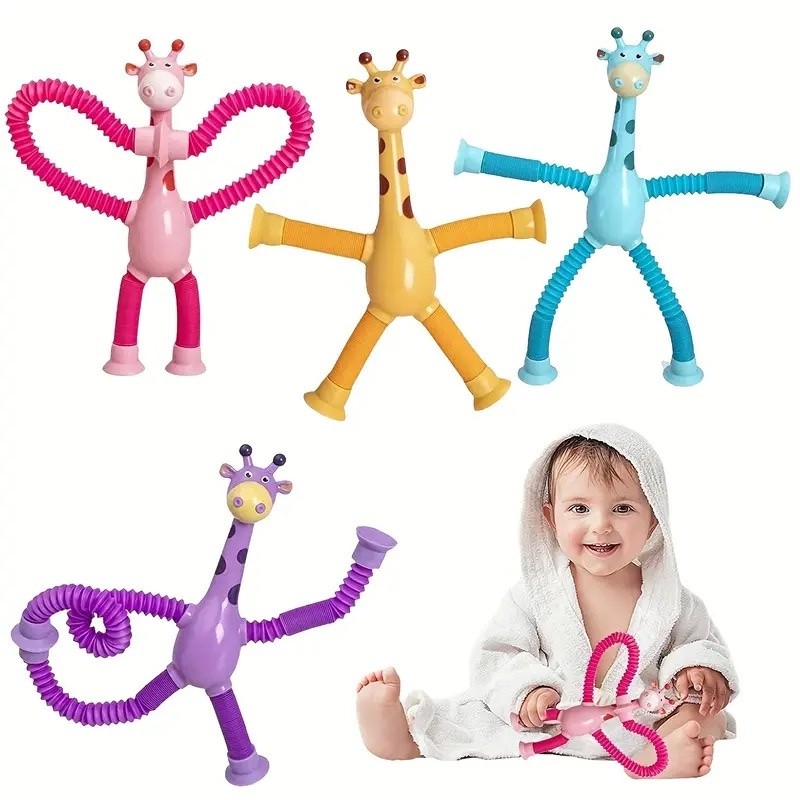 Animal Telescopic Suction Cup Lion Monkey Toy Sensory Toys Fun ...