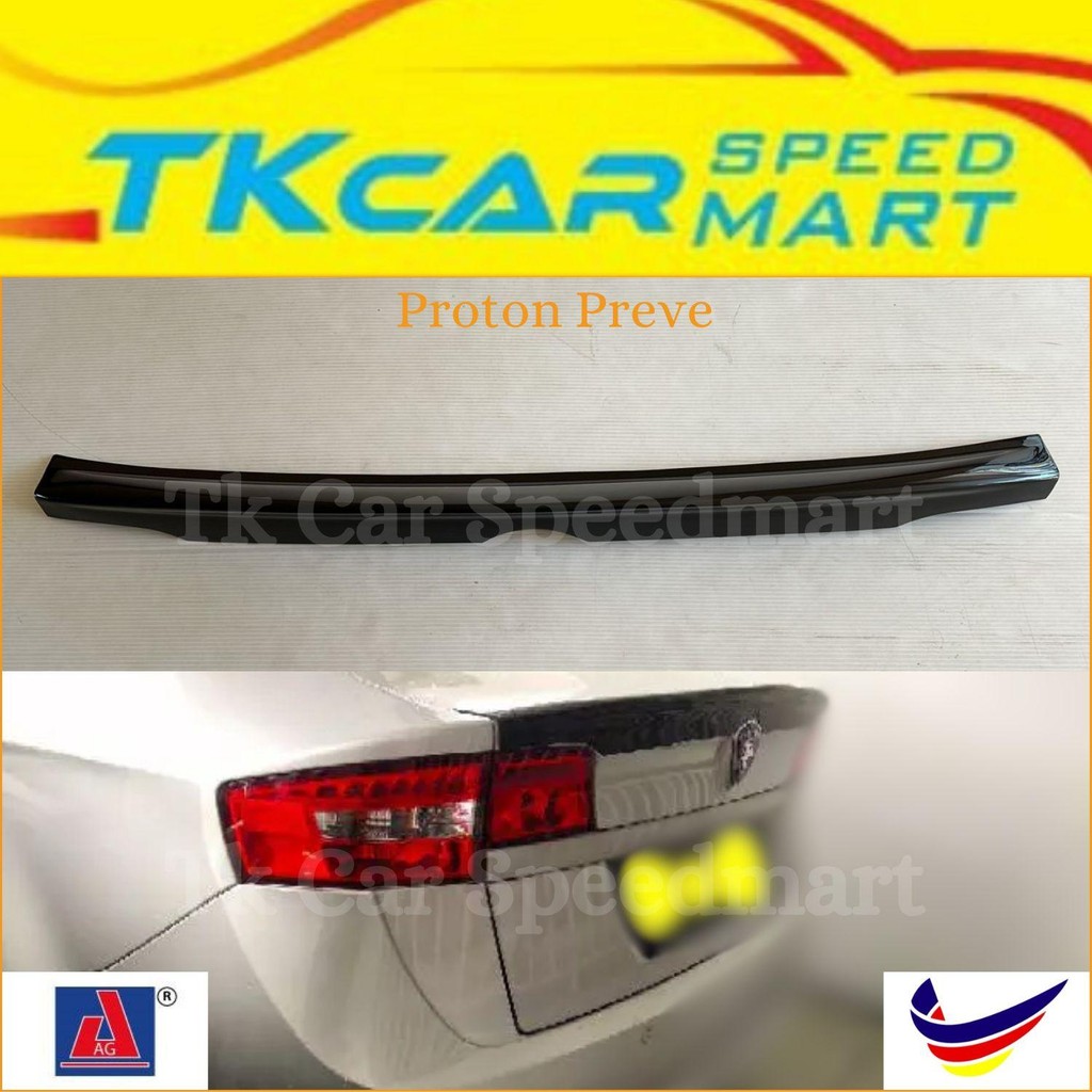 [READY STOCK] PROTON PREVE ( AG ) REAR HOOD SPOILER [ BLACK ] | Shopee ...
