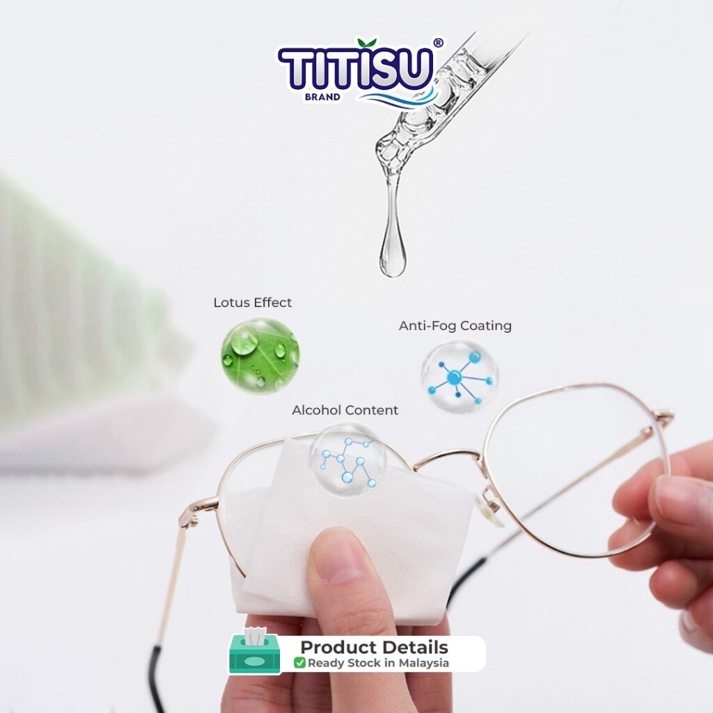 Spectacles Wipes – Disposable Cleaning Wipes for Glasses, 100 Pcs/Box ...