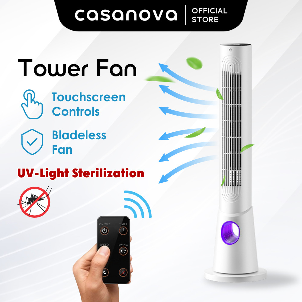 Casanova UV Smart Tower Fan Air Cooler Bladeless With Touchscreen And ...