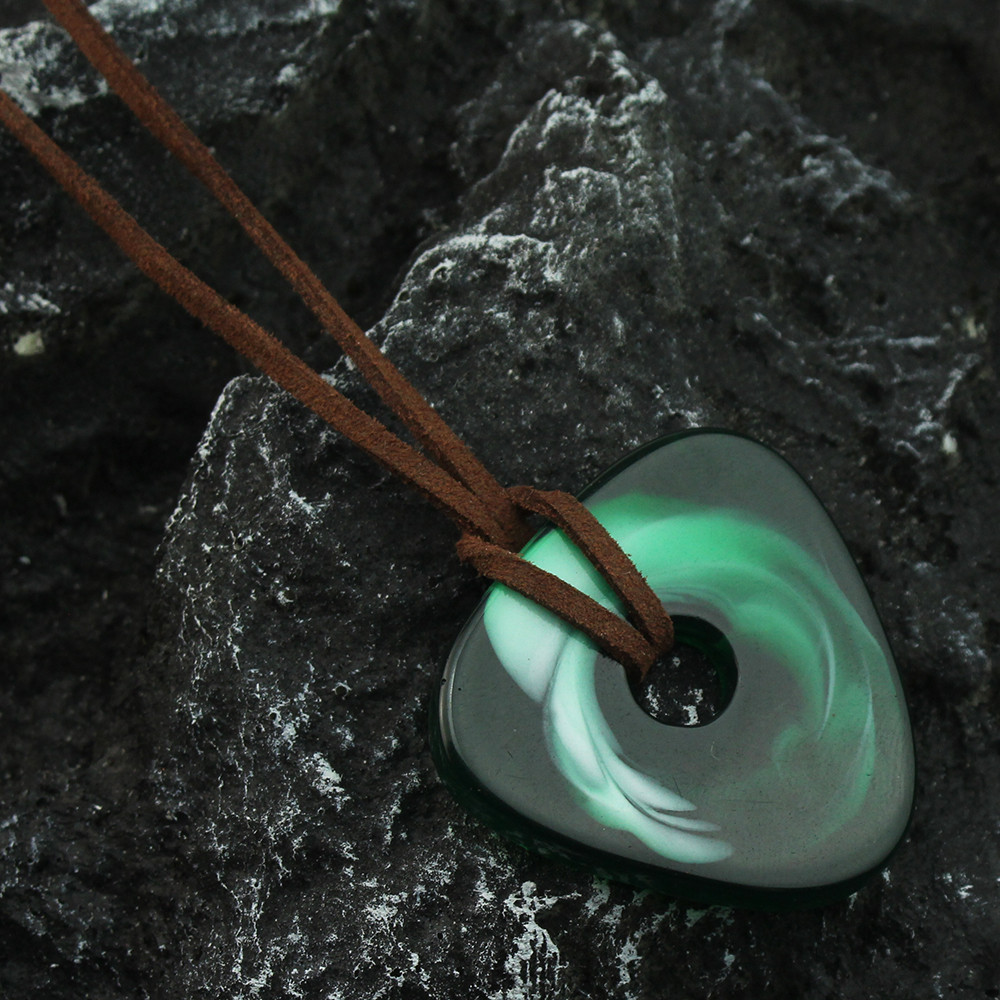 Movie Coraline Seeing Stone Pendant Necklace Green Stone Key Pendant ...